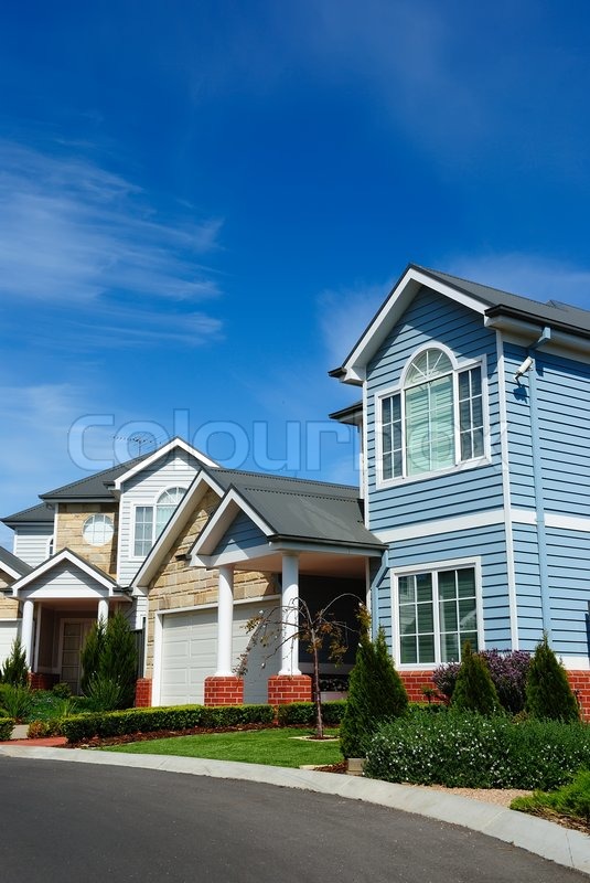 A typical middle-class suburban housing ... | Stock image | Colourbox