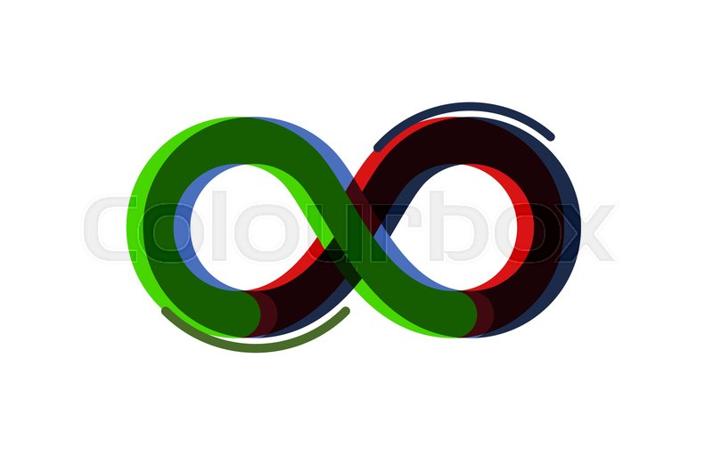 Infinity color icon, sign element ... | Stock vector | Colourbox