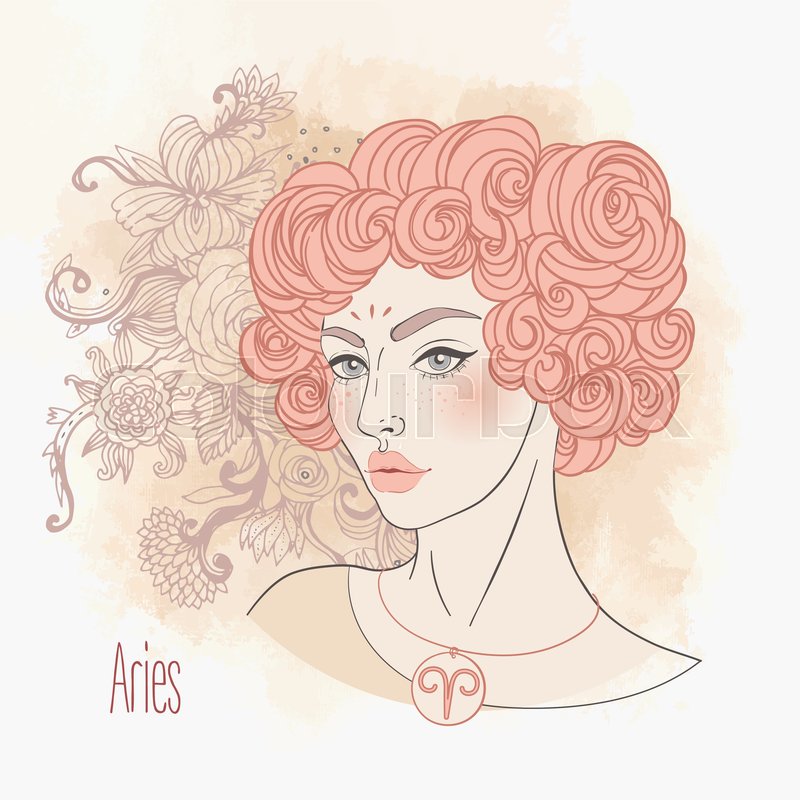 Aries Woman Drawing