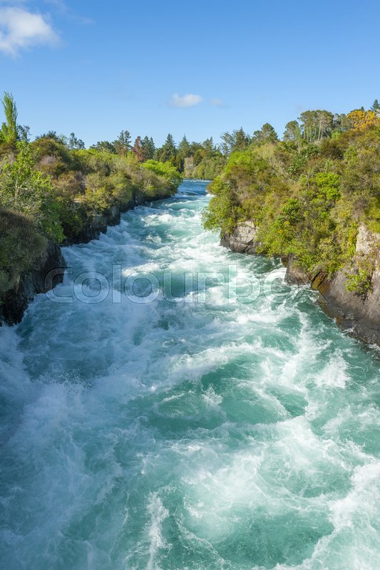 Waikato River near Huka Falls, New ... | Stock image | Colourbox