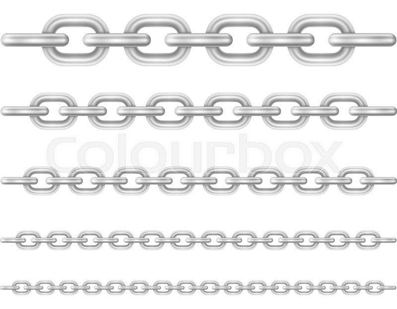 Metal chain links vector illustration ... | Stock vector | Colourbox