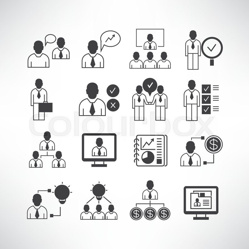 Office management icons, business ... | Stock vector | Colourbox