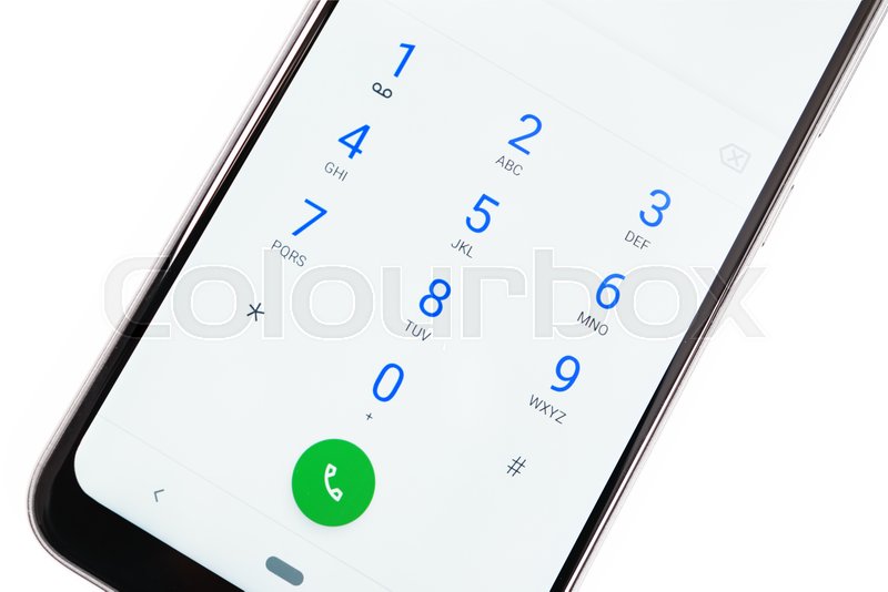 Modern smartphone screen with numbers ... | Stock image | Colourbox