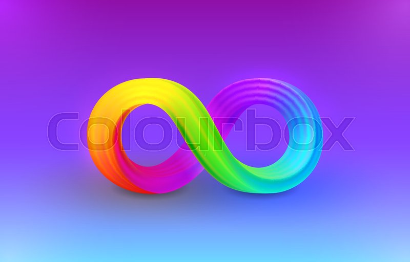Infinity color icon, sign element ... | Stock vector | Colourbox
