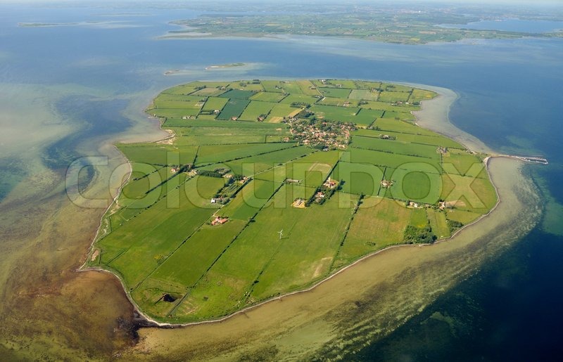 Luftfoto over Strynø | Stock foto | Colourbox