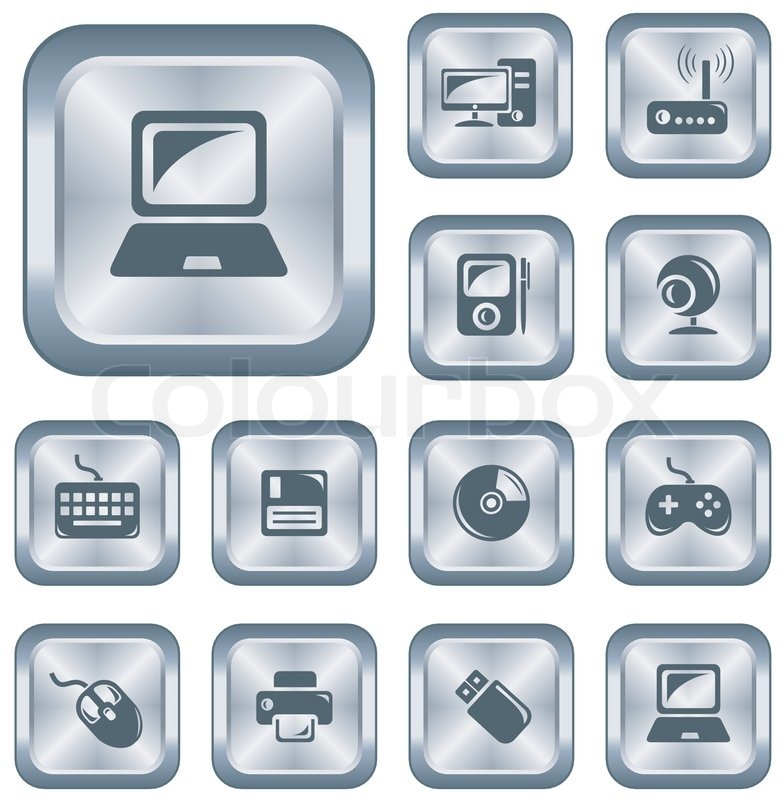 Hardware button set | Stock vector | Colourbox