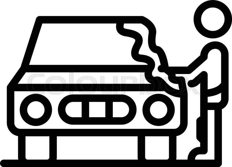 Washing car icon. Outline washing car ... | Stock vector | Colourbox