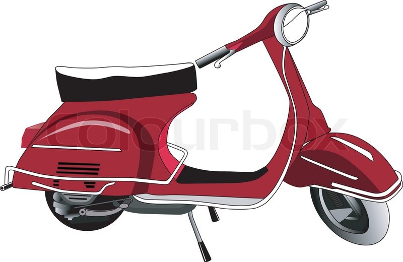 Vespa Illustration - Vektorgrafik | Stock vector | Colourbox