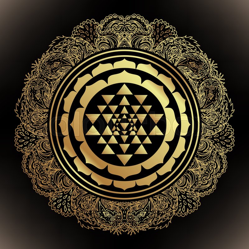 The Sri Yantra or Sri Chakra, form of ... | Stock vector | Colourbox