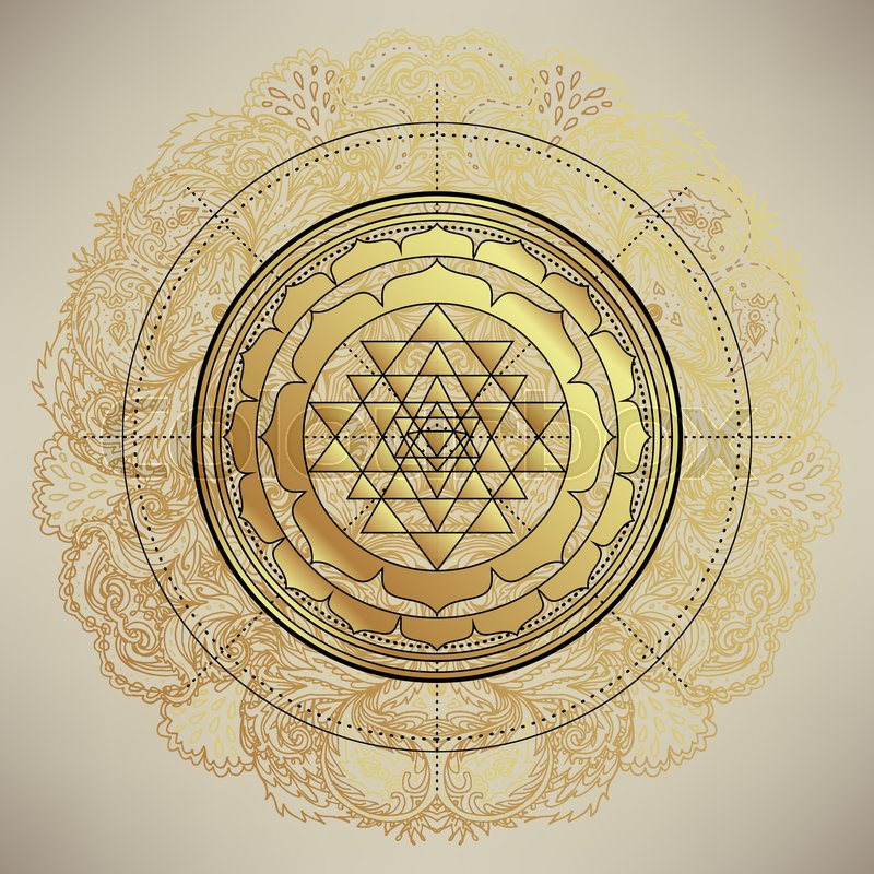 The Sri Yantra or Sri Chakra, form of ... | Stock vector | Colourbox