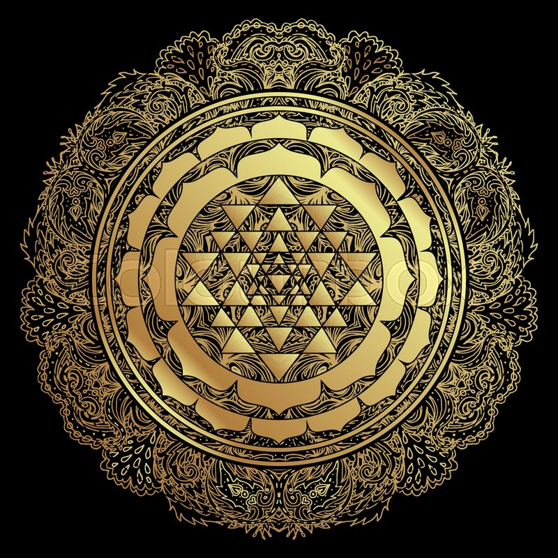 The Sri Yantra or Sri Chakra, form of ... | Stock vector | Colourbox