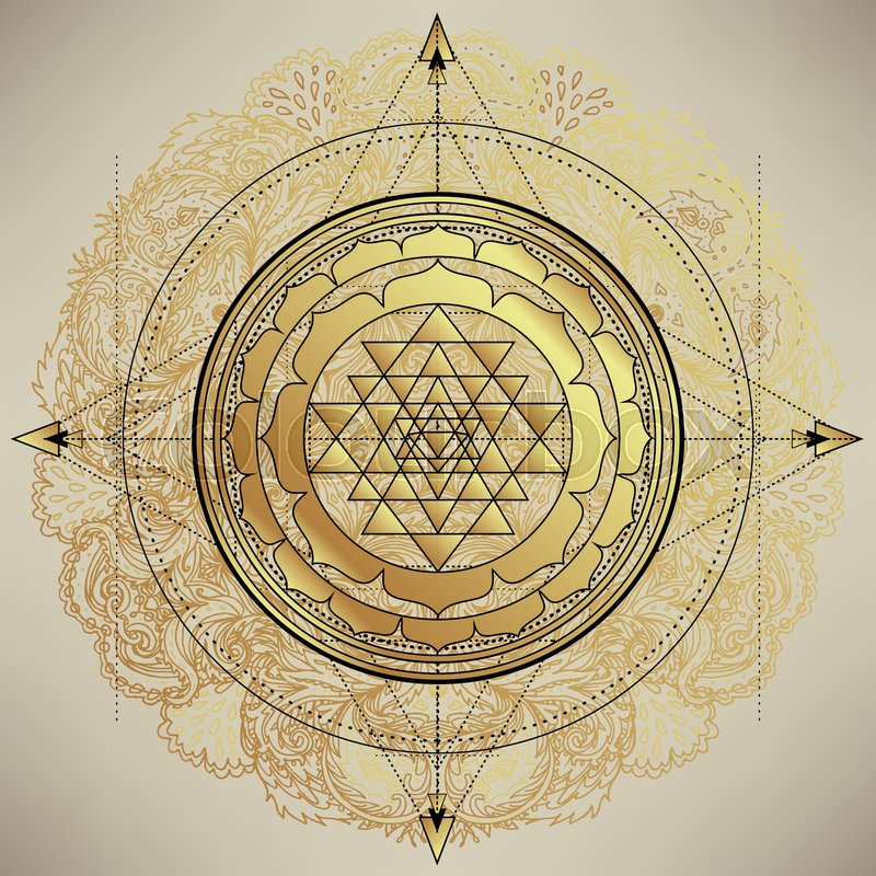 The Sri Yantra or Sri Chakra, form of ... | Stock vector | Colourbox