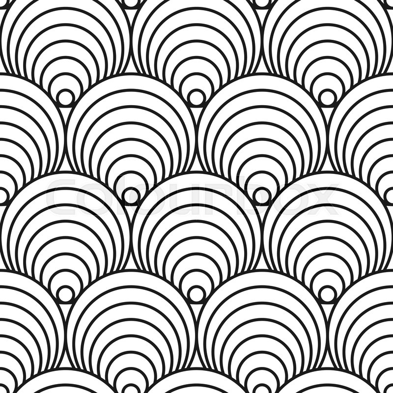 Monochrome seamless circle pattern - ... | Stock vector | Colourbox