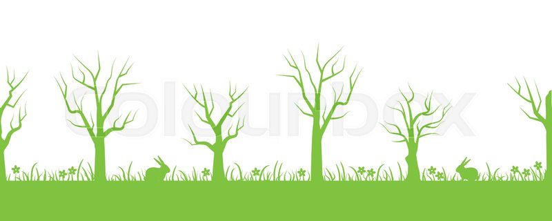 Spring background. Seamless border. ... | Stock vector | Colourbox