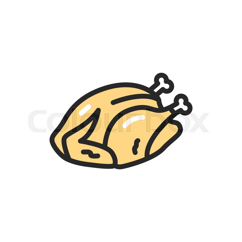 Chicken Meat Coloring Page