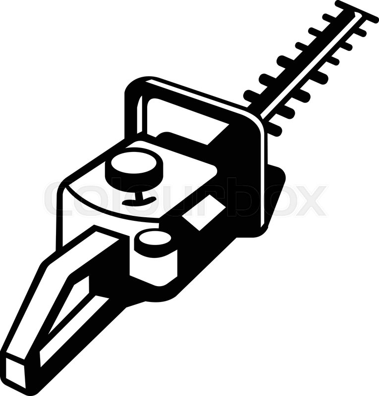 Mascot illustration of a hedge trimmer ... | Stock vector | Colourbox