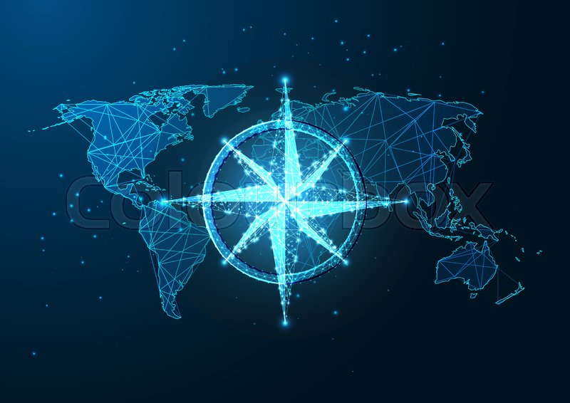 Compass Rose World Map
