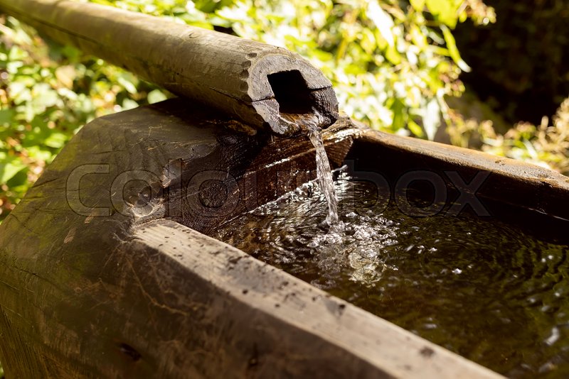 Wooden water tank in the black forest. ... | Stock image | Colourbox