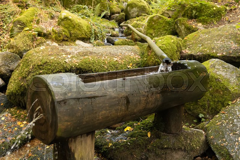 Wooden water tank in the black forest. ... | Stock image | Colourbox