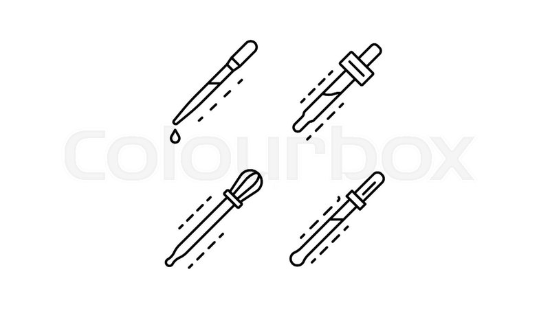 Pipette icon animation. Motion set of ... | Stock video | Colourbox