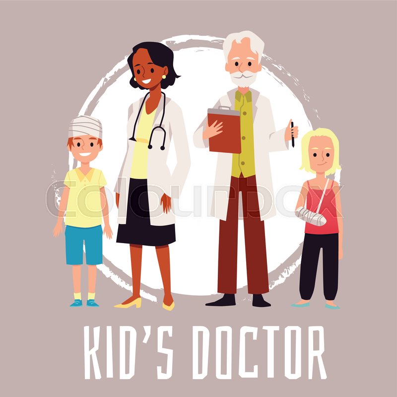 Accident, trauma or injury of kids. ... | Stock vector | Colourbox