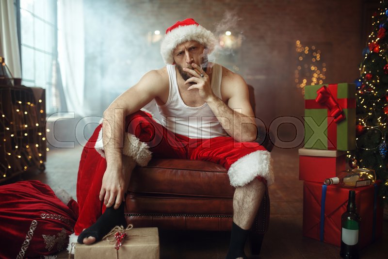 Santa Drinking Alcohol