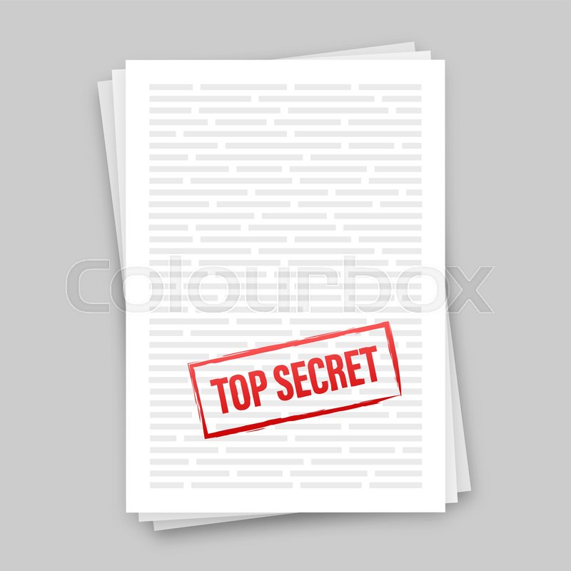Banner with top secret for paper ... | Stock vector | Colourbox