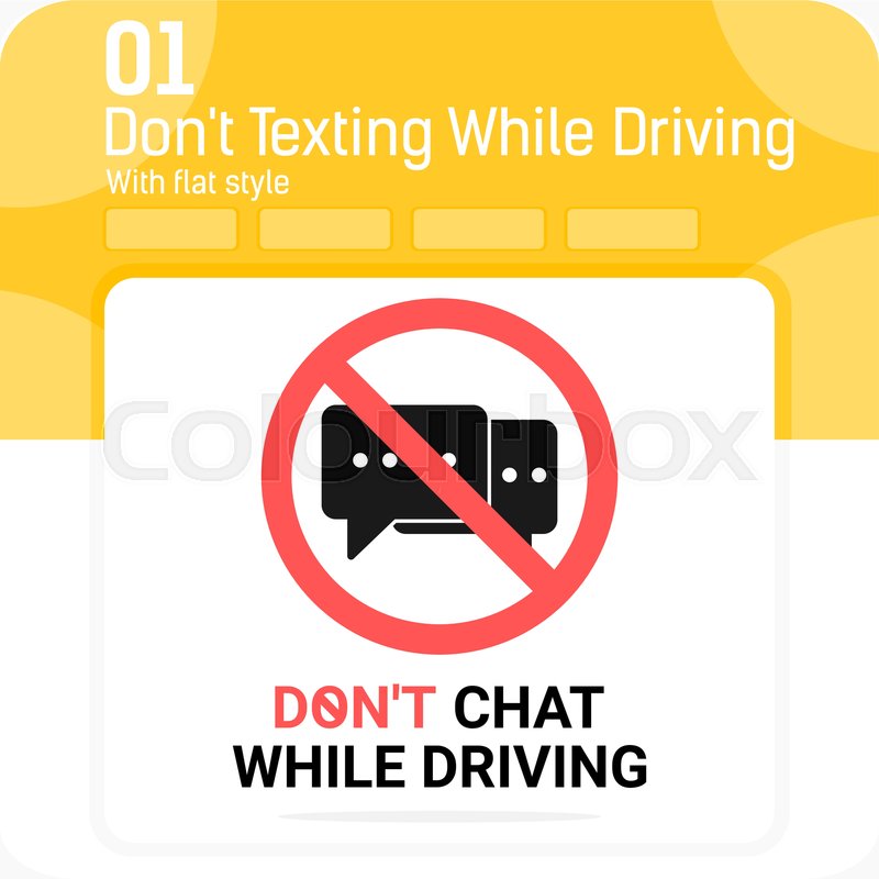 Do not chatting while driving premiun ... | Stock vector | Colourbox