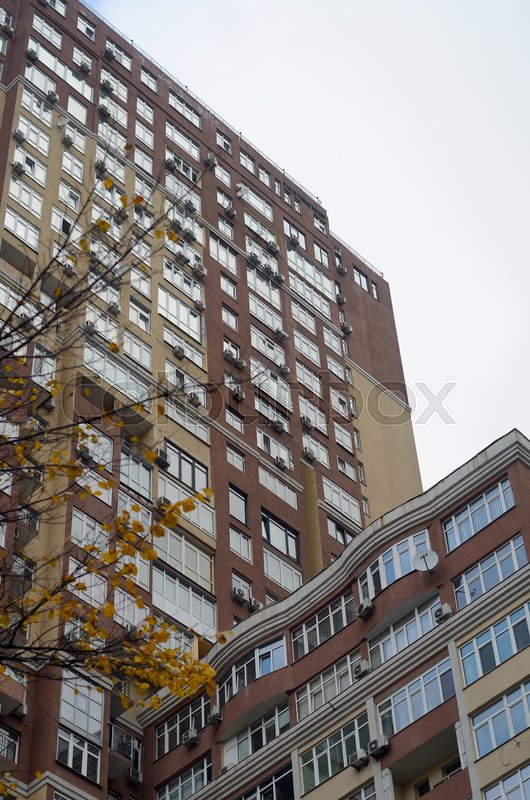 Facade of a high rise building close up | Stock image | Colourbox