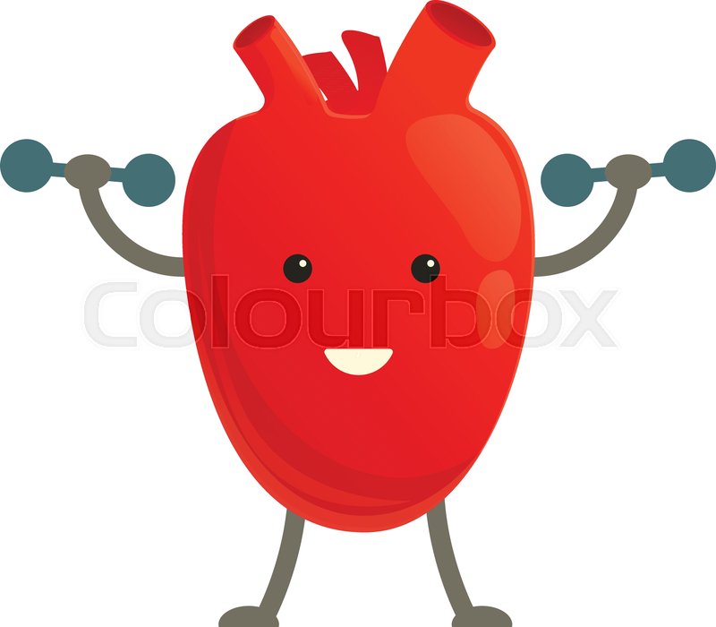 Happy Healthy Heart Cartoon
