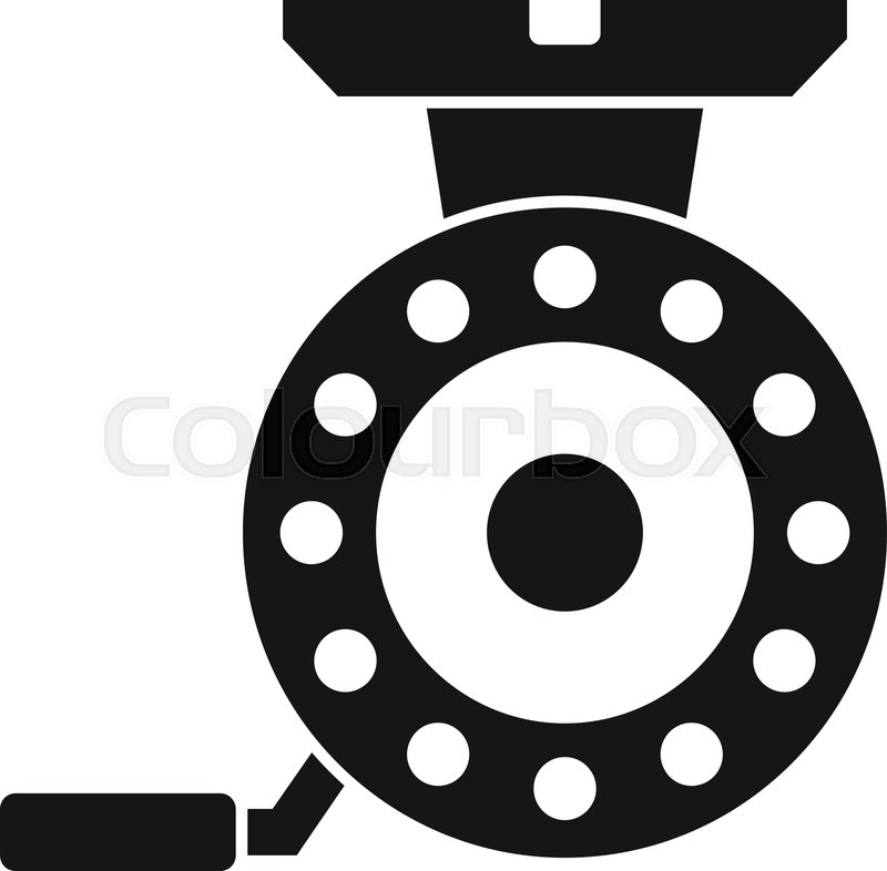Equipment fishing reel icon. Simple ... | Stock vector | Colourbox