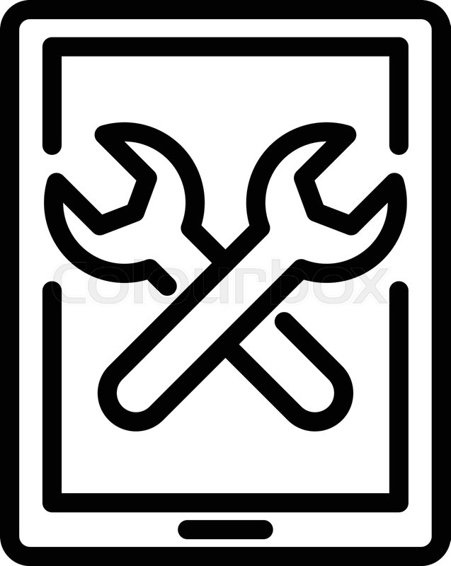 Gadget repair service icon. Outline ... | Stock vector | Colourbox