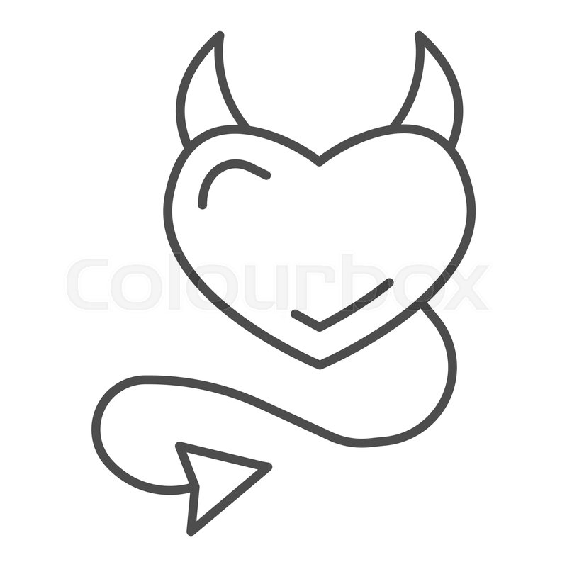 Devil Heart Drawing