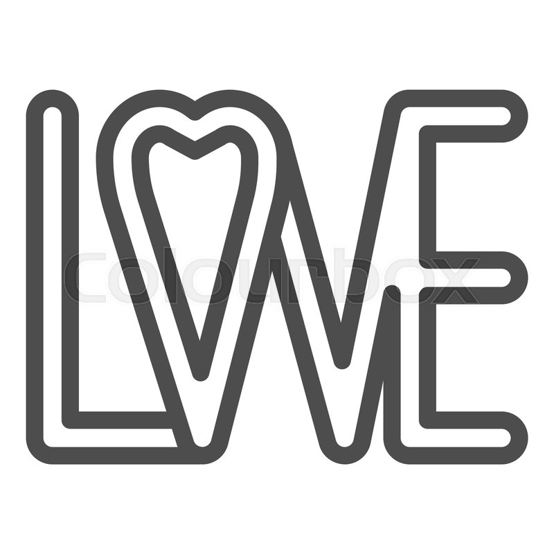 Black And White Word Love