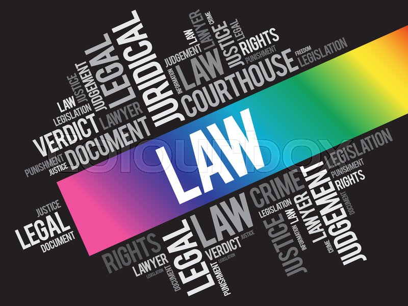 Law Word Cloud Collage Concept Stock Vector Colourbox 