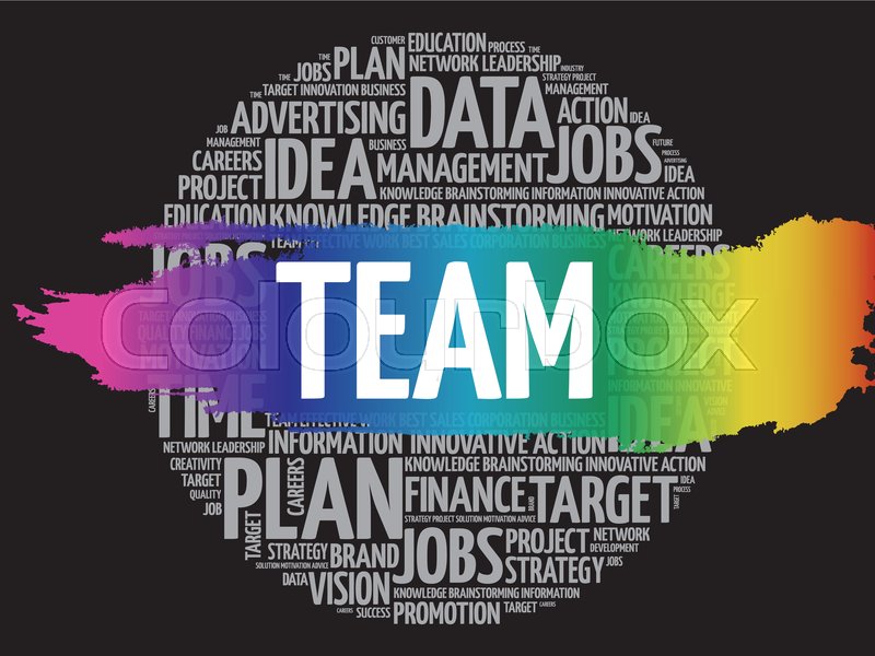 TEAM word cloud collage, business ... | Stock vector | Colourbox