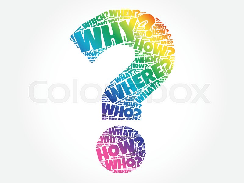 Question mark, Question words concept ... | Stock vector | Colourbox
