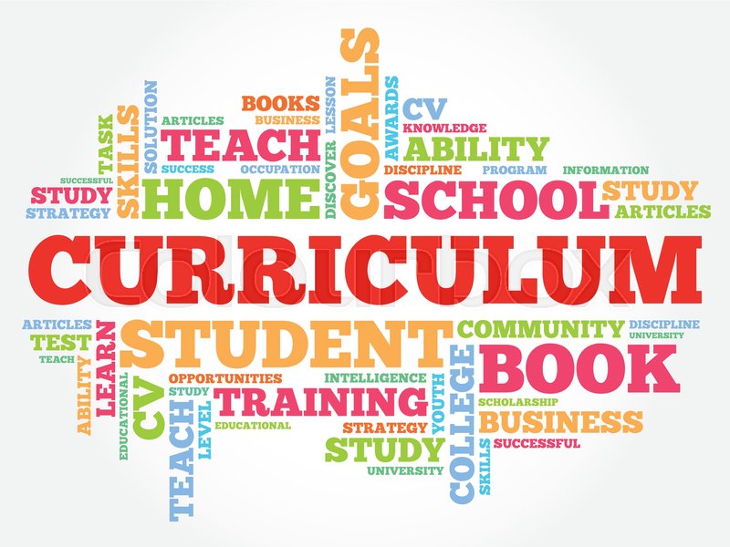 CURRICULUM word cloud collage, ... | Stock vector | Colourbox