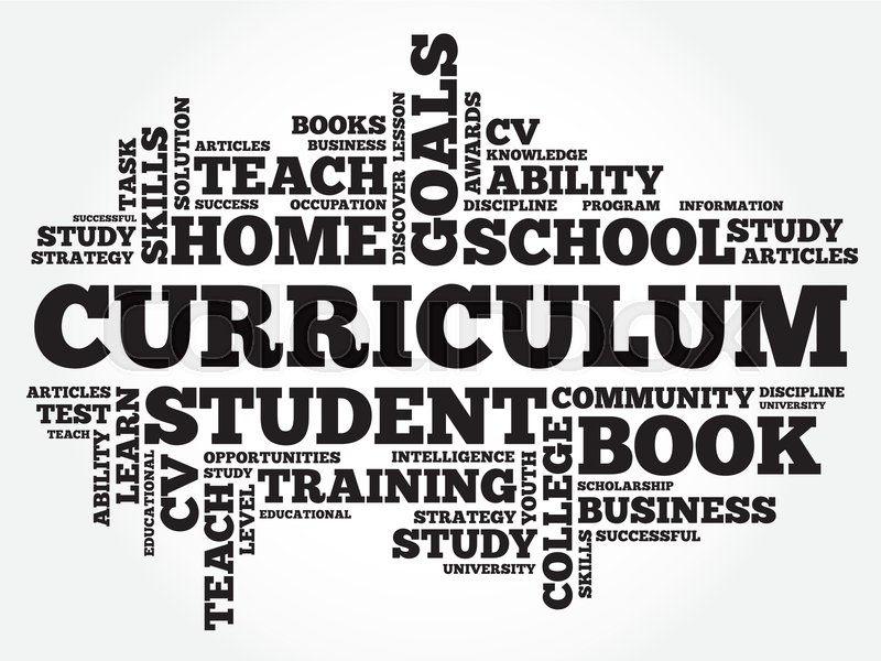 CURRICULUM word cloud collage, ... | Stock vector | Colourbox