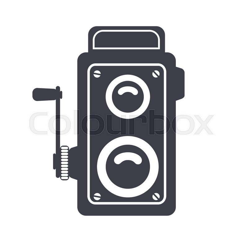 Retro camera old sign icon vector | Stock vector | Colourbox