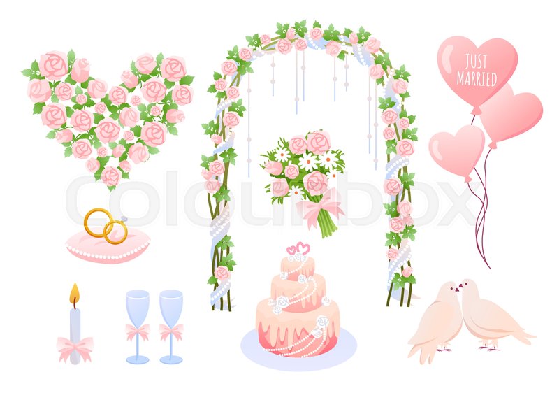 Pink Wedding Heart Clipart