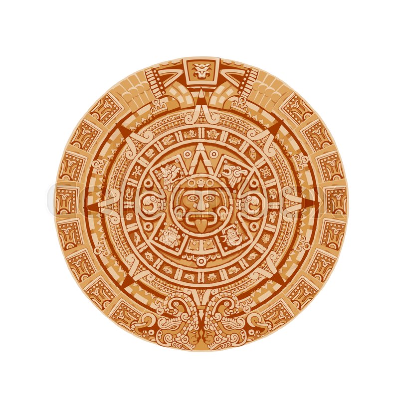 Mayan calendar vector ancient mexican ... | Stock vector | Colourbox