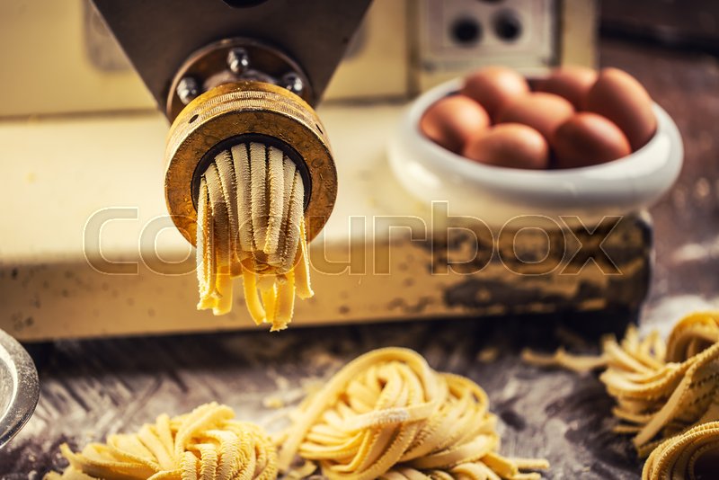 End of pasta making process with fresh ... | Stock image | Colourbox