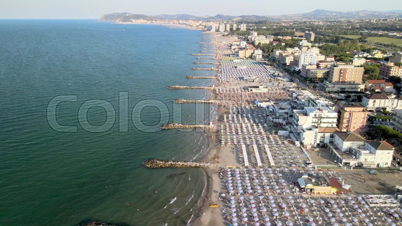 Misano Adriatico, Italy. Aerial view ... | Stock video | Colourbox