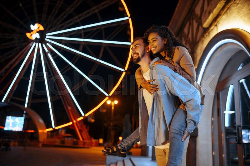 Romantic Ferris Wheels At Night