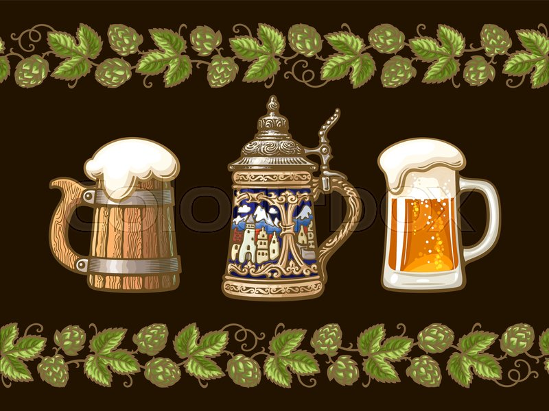 German Beer Stein Glass