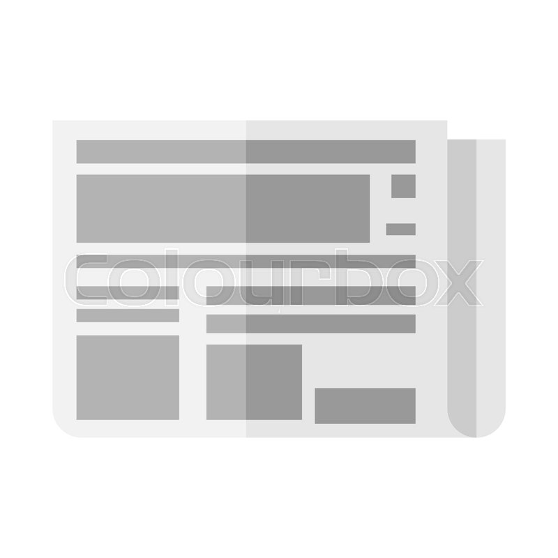 Illustration of folded newspaper. ... | Stock vector | Colourbox