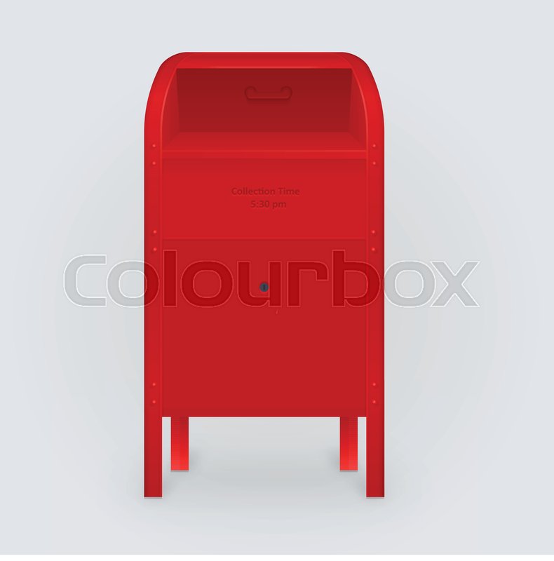 Red Postbox isolated gradient ... | Stock vector | Colourbox