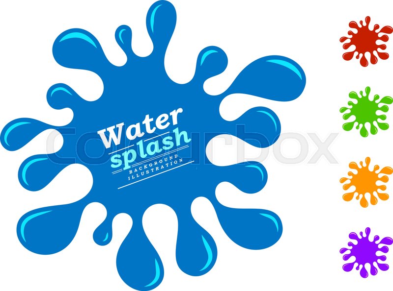 Water splash and color juice ... | Stock vector | Colourbox