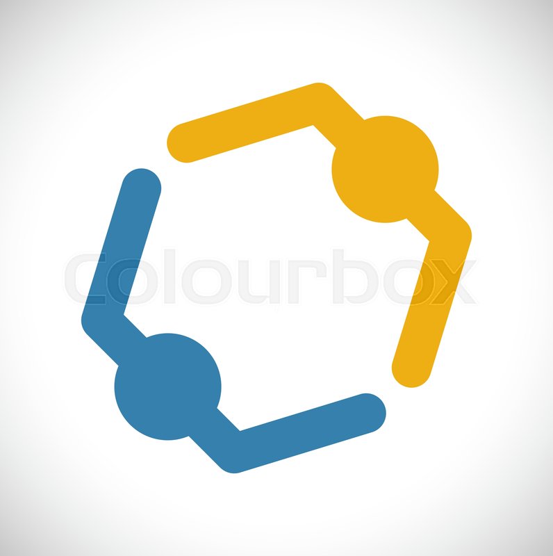 Two person friend symbol concept icon | Stock vector | Colourbox
